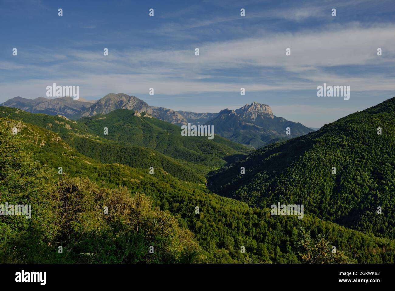 a mountain range covered with greenery Stock Photo - Alamy