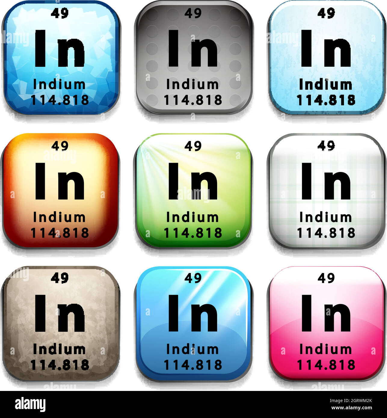 Indium atom Stock Vector Images - Alamy