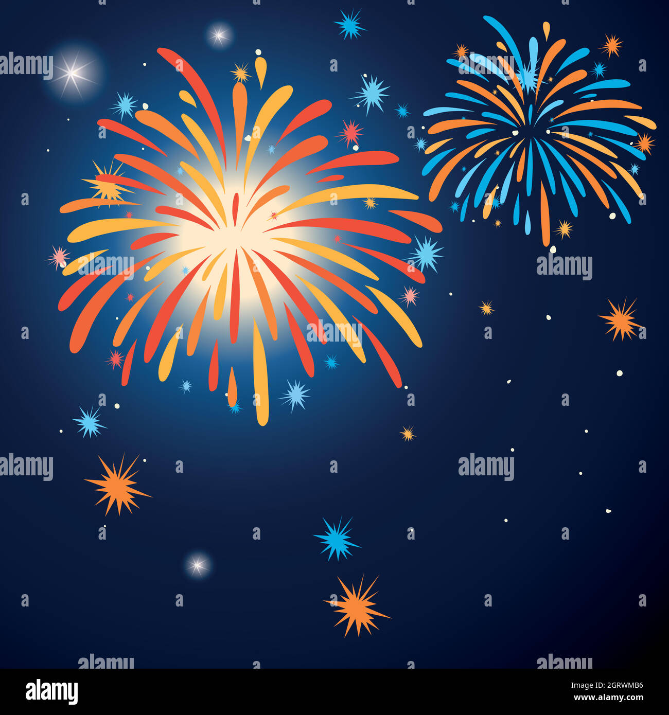 Background design with colorful fireworks Stock Vector Image & Art - Alamy