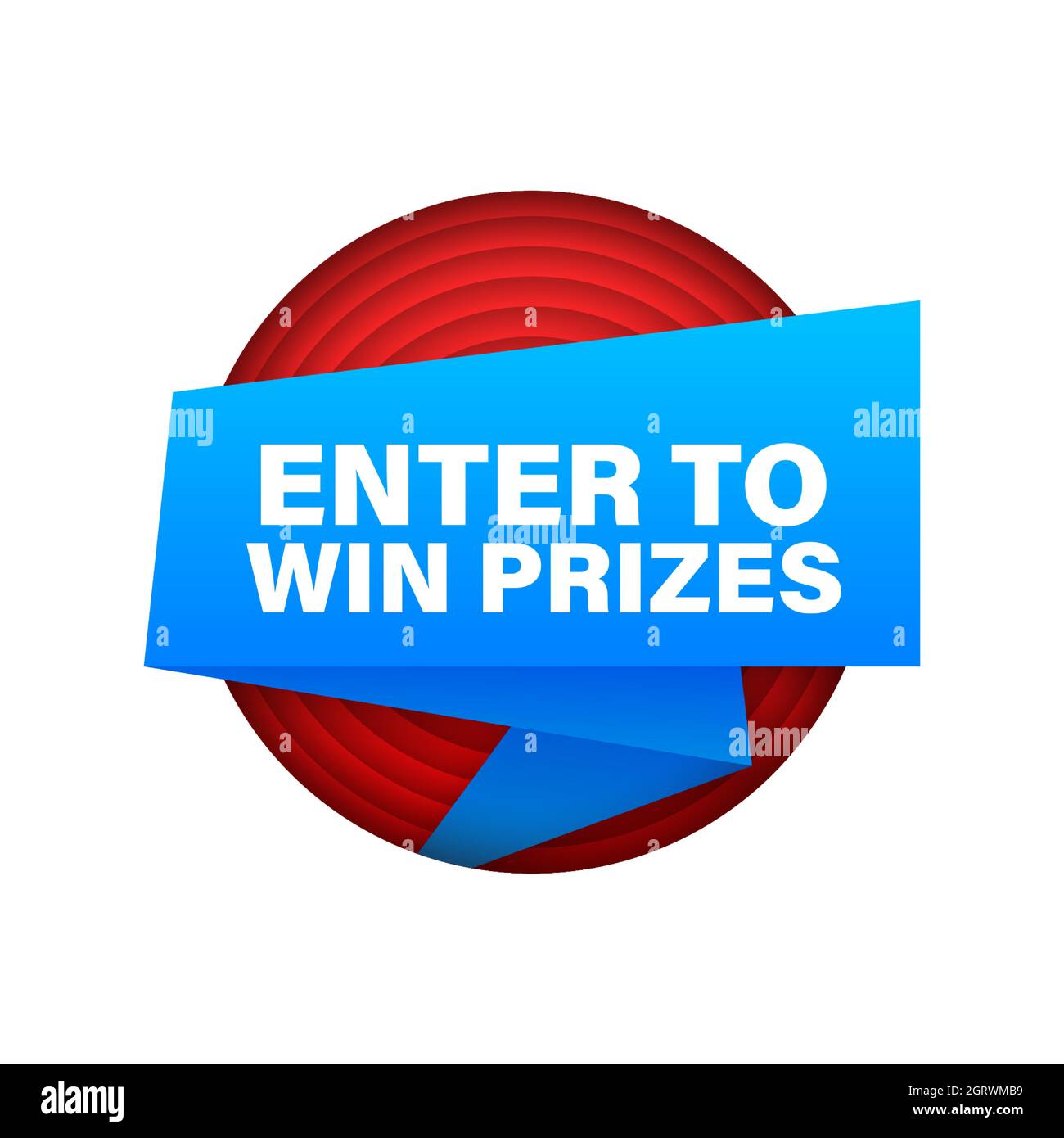 Ribbon banner with text eter to win prizes, poster in pop art style ...