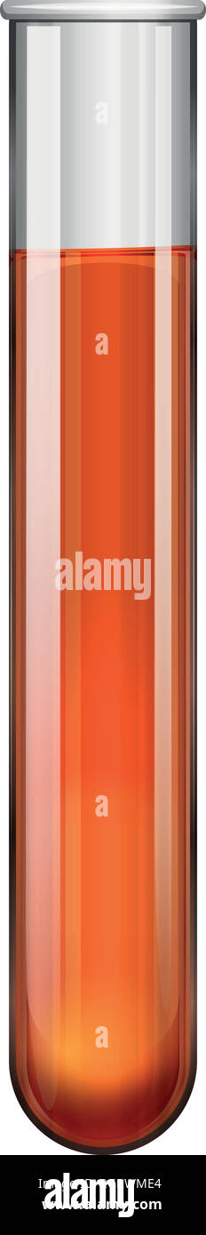 Orange liquid in test tube Stock Vector Image & Art - Alamy