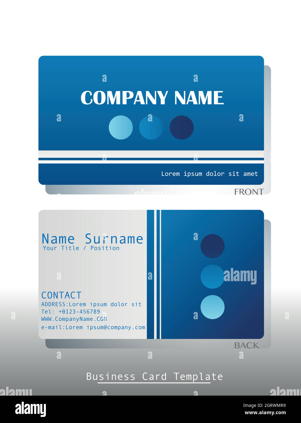 A blue business card Stock Vector Image & Art - Alamy