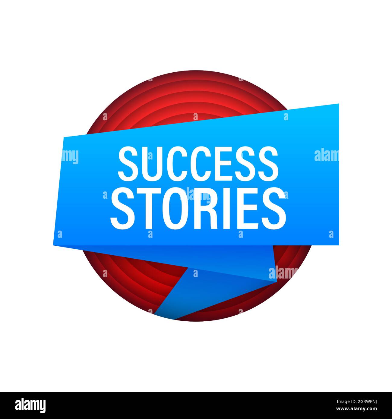 Success stories banner. Vector banner. Announcement. Label with Success ...