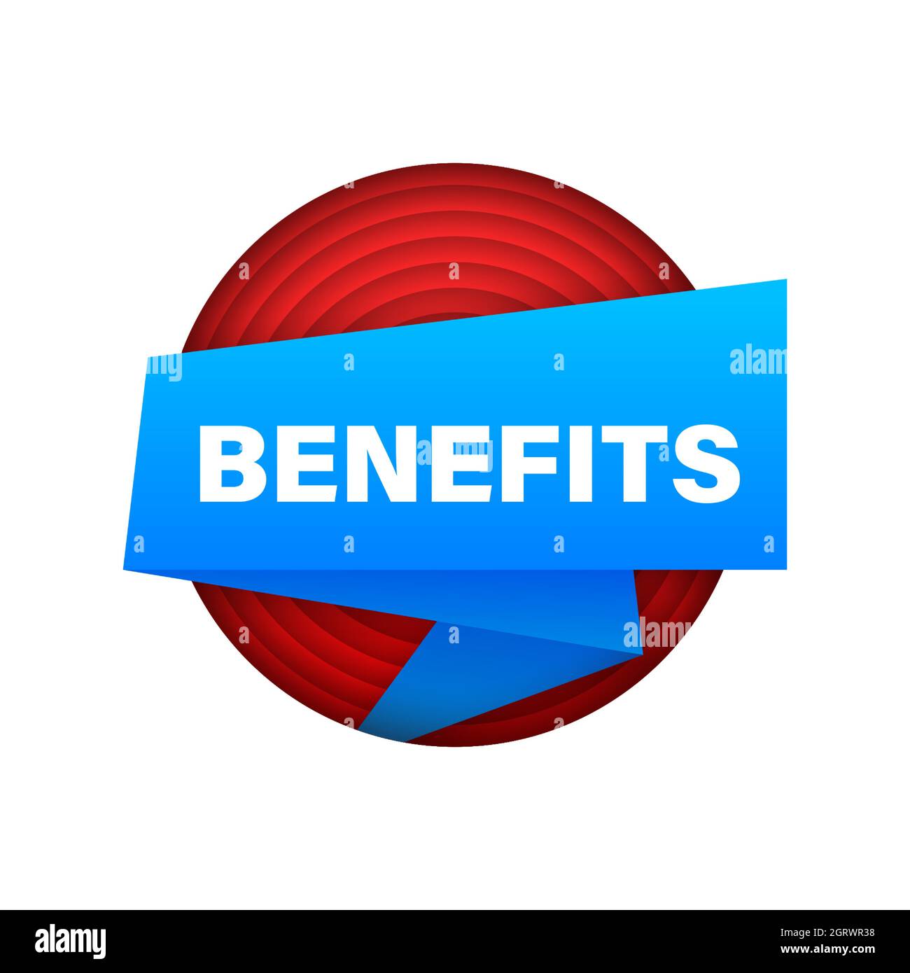 Ribbon with sign Benefits. Blue banner. Web design. Vector stock ...