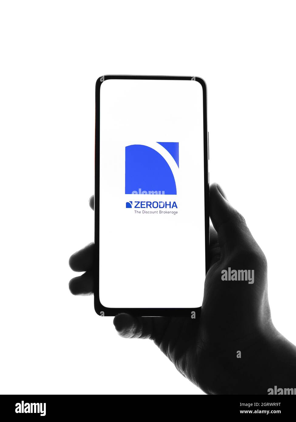 West Bangal, India - September 28, 2021 : Zerodha logo on phone screen ...
