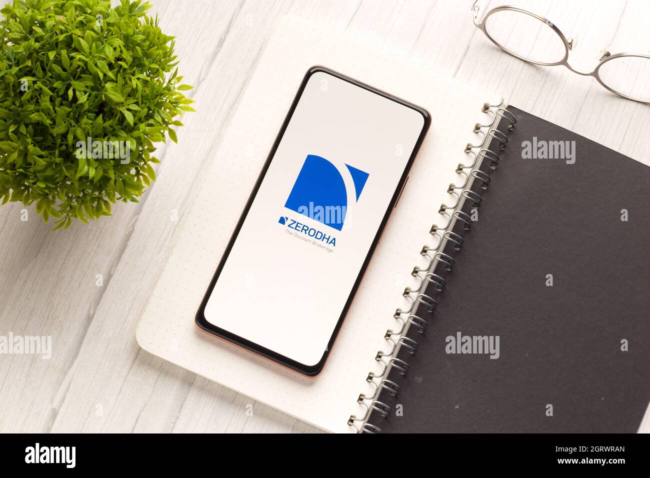 West Bangal, India - September 28, 2021 : Zerodha logo on phone screen ...