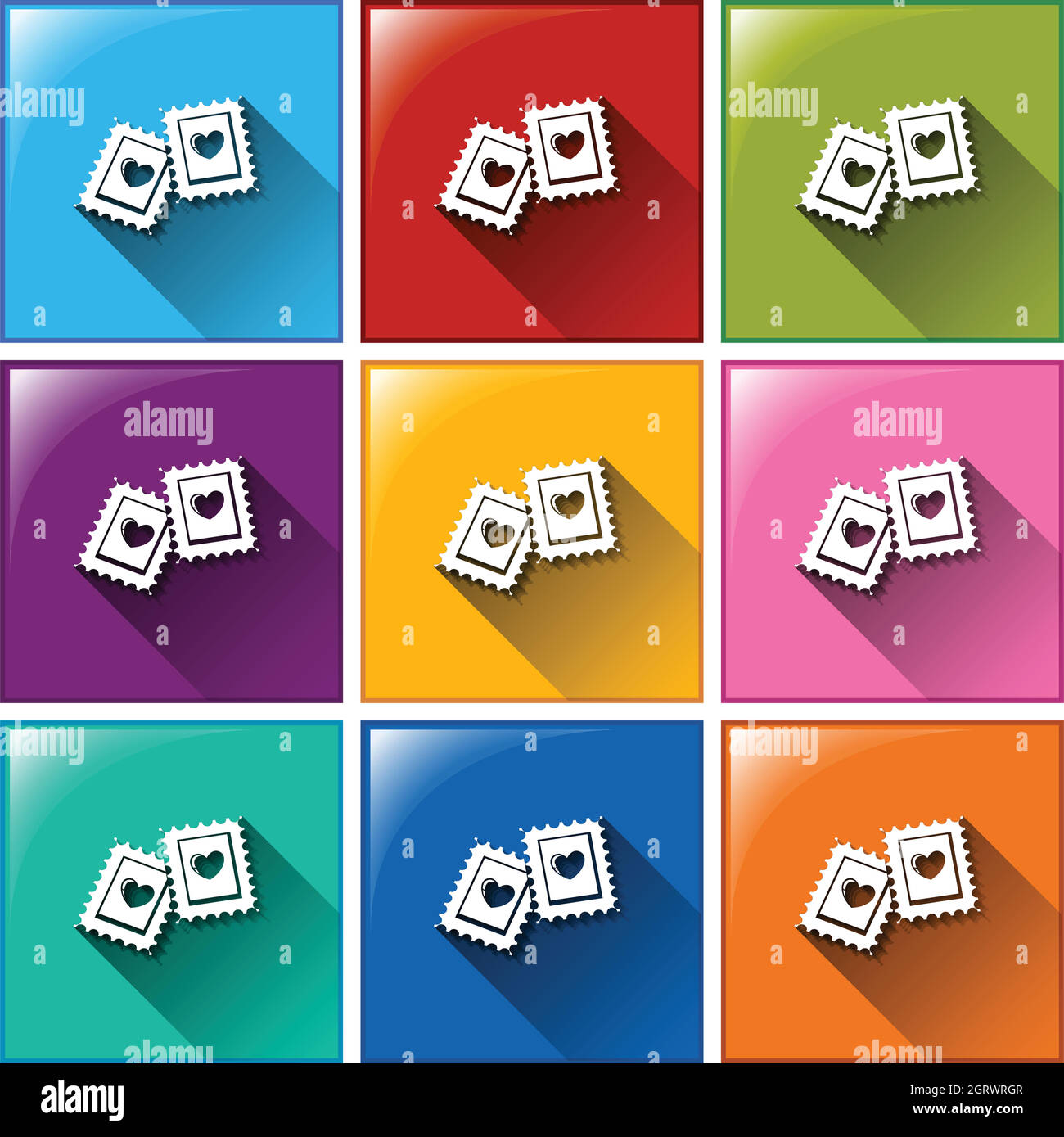 Red buttons stamp Stock Vector Images - Alamy