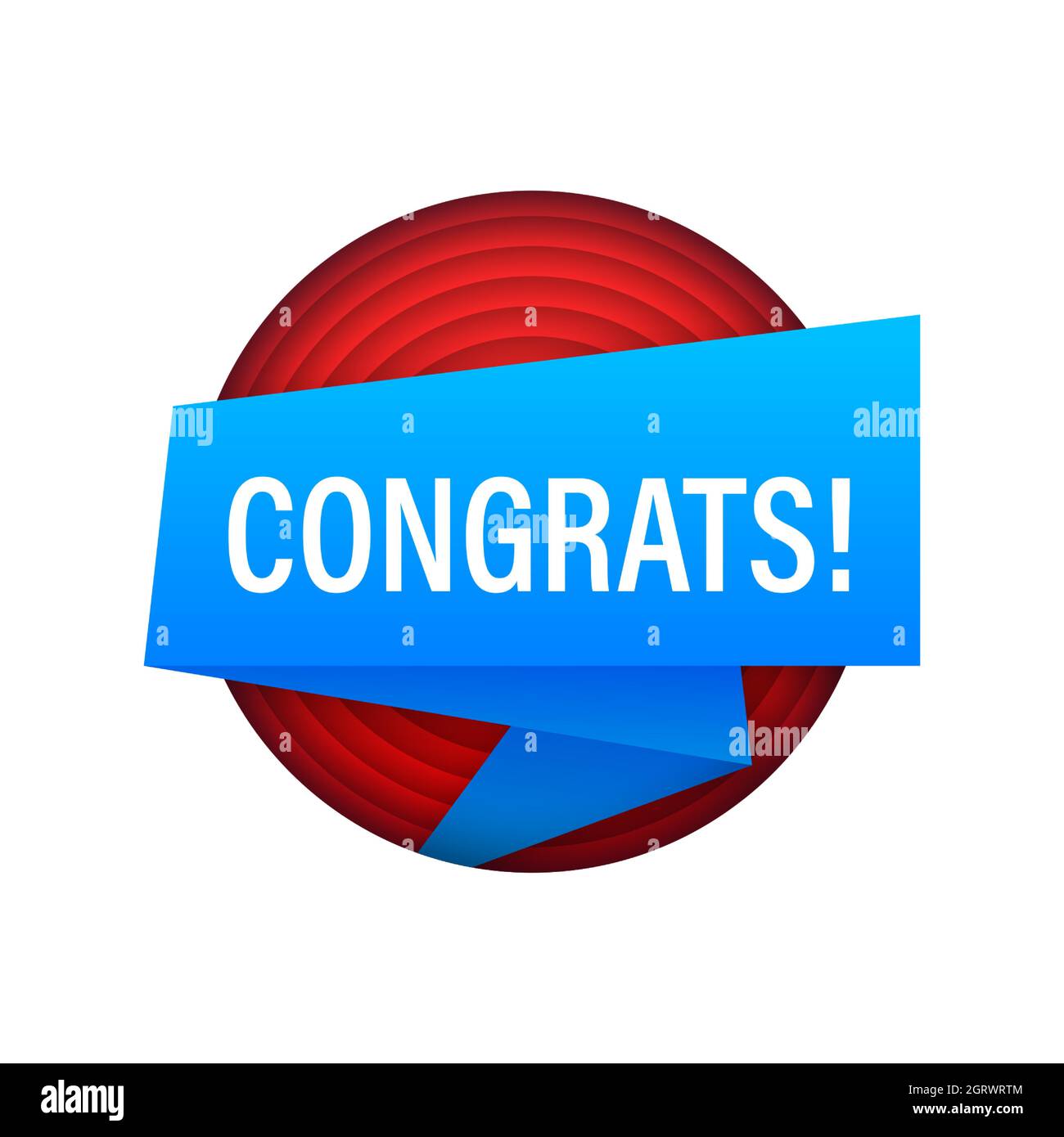 Congrats. Banner with Congrats isolated on white background. Web design ...