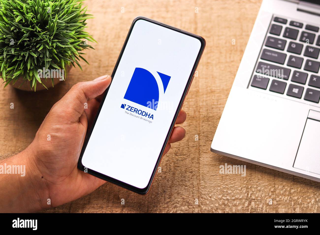 West Bangal, India - September 28, 2021 : Zerodha logo on phone screen ...