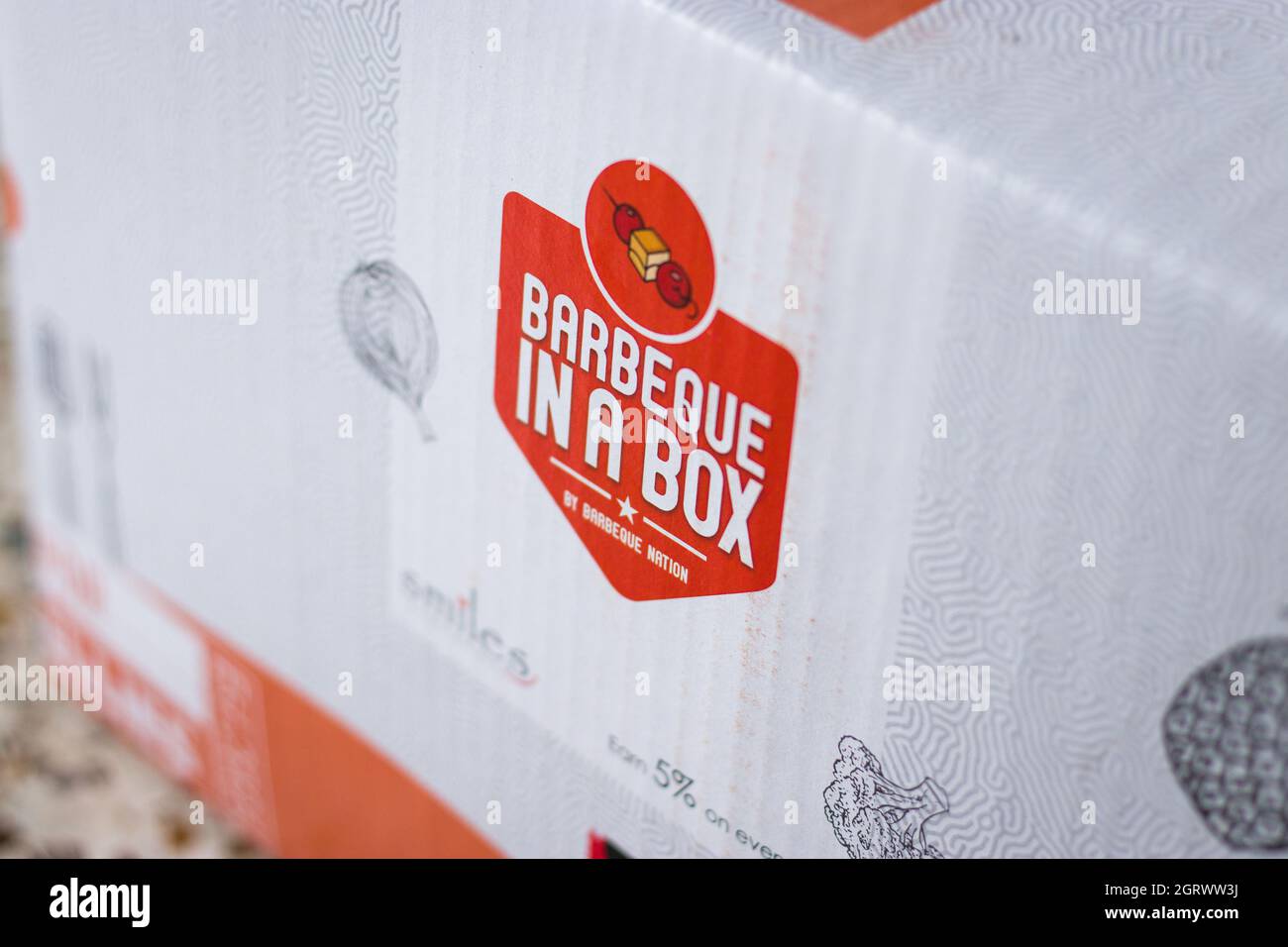 West Bangal, India - September 17, 2021 : Barbeque Nation packet food ...