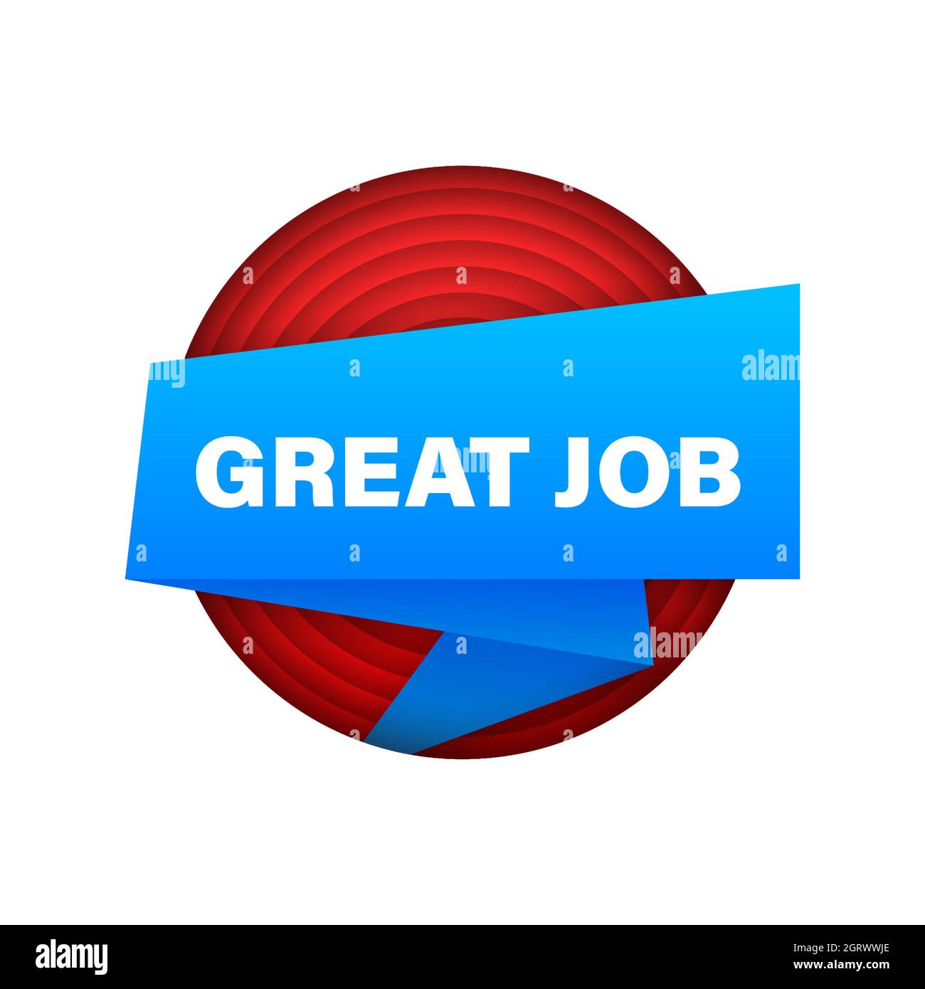 Ribbon with sign Great job. Blue banner. Web design. Vector stock ...