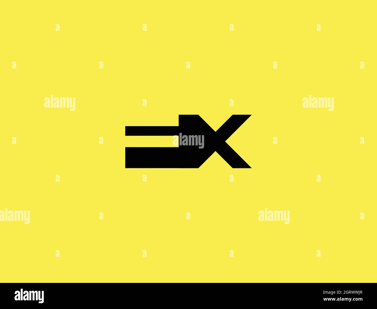 letters fx logo design with negative space effect for illustration use ...