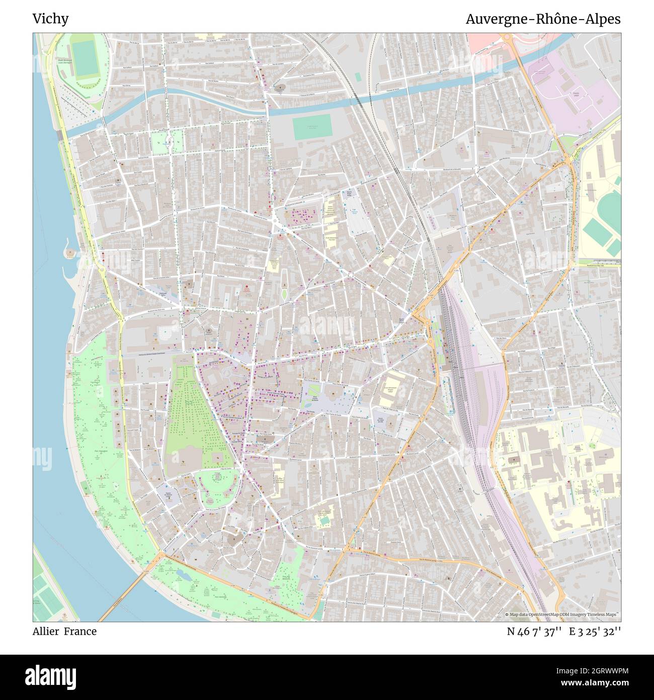 Vichy map Cut Out Stock Images & Pictures - Alamy