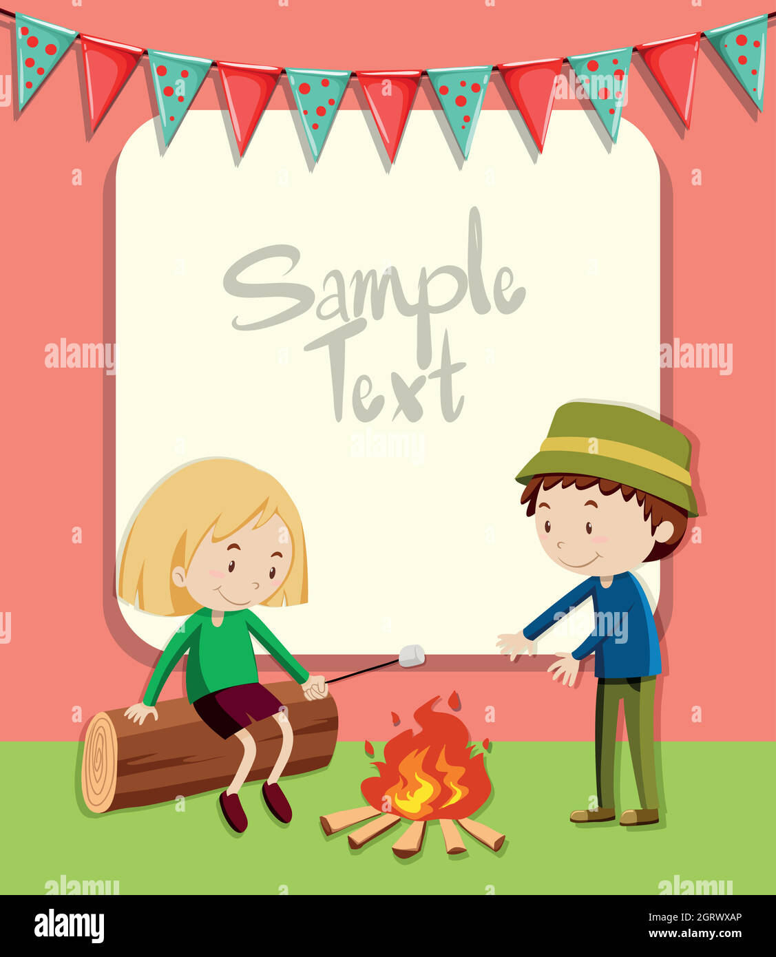 Border design with people camping out Stock Vector Image & Art - Alamy