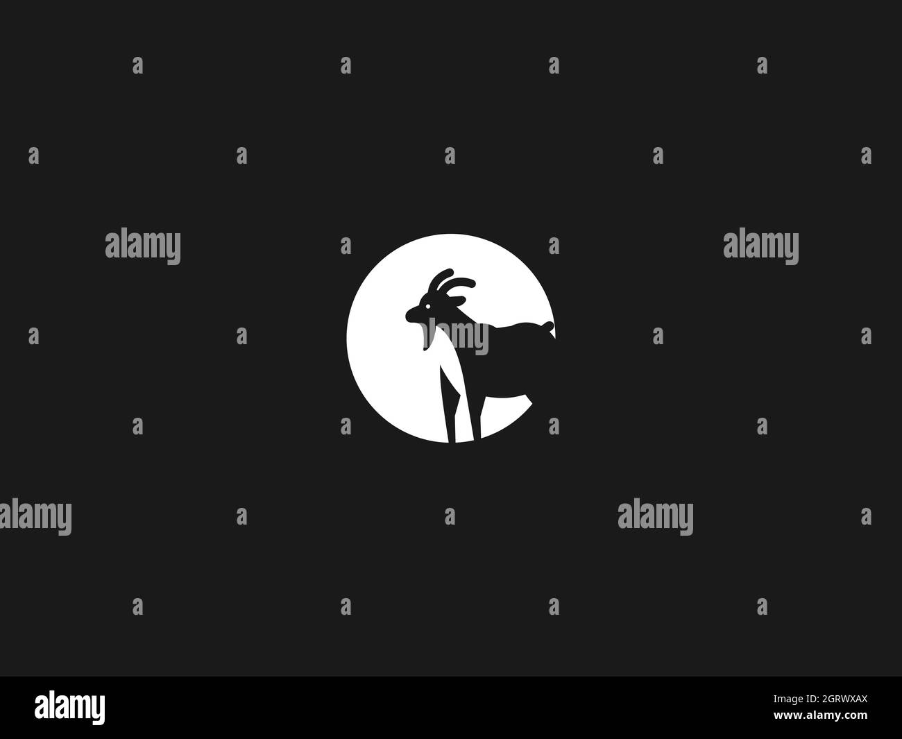 Simple goat logo hi-res stock photography and images - Alamy