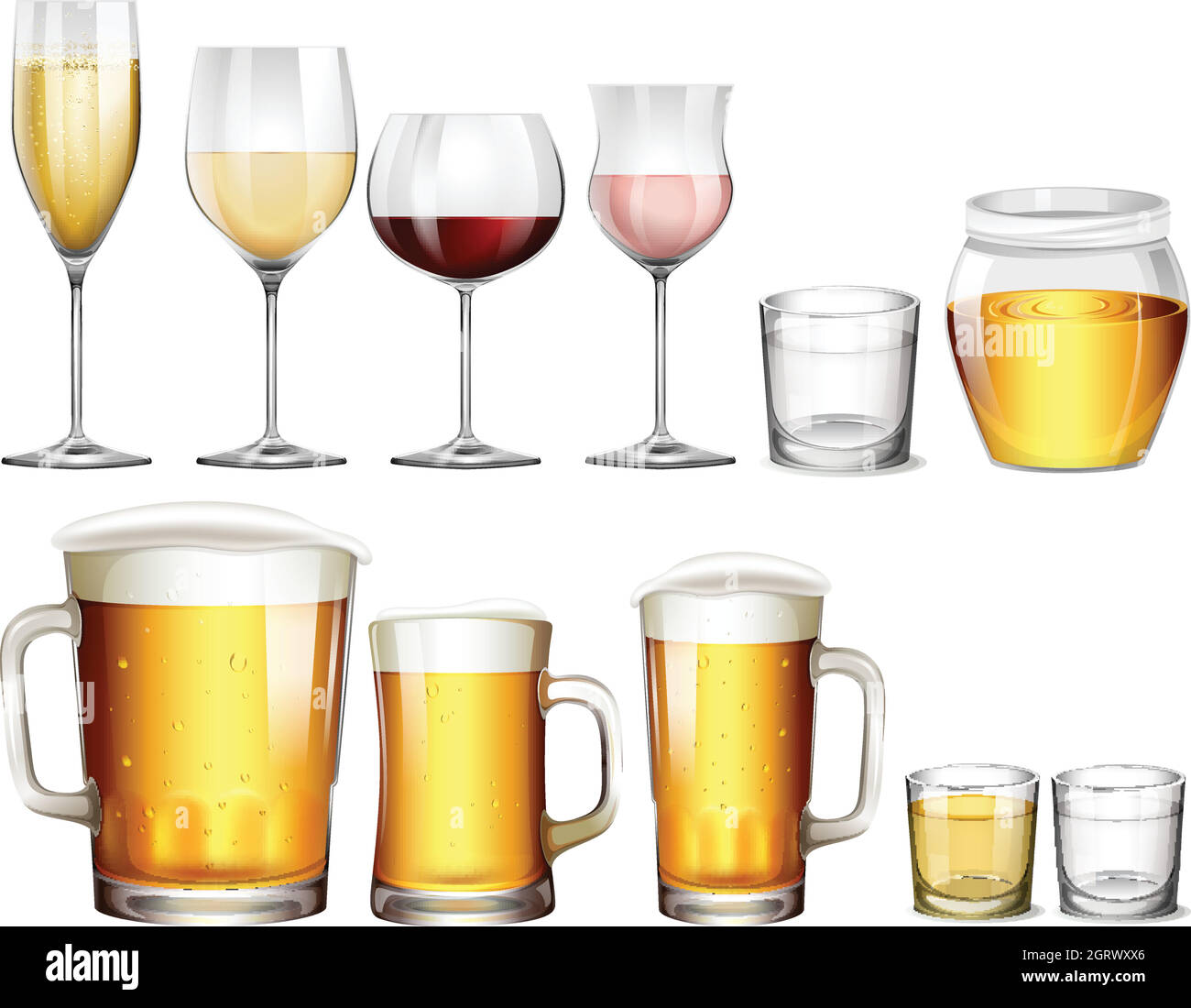 Red wine set different Stock Vector Images - Alamy