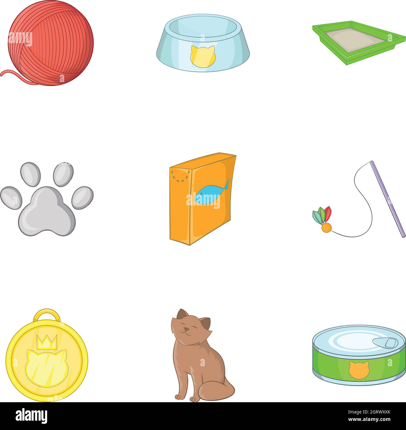 Pet shop icons set, cartoon style Stock Vector Image & Art - Alamy