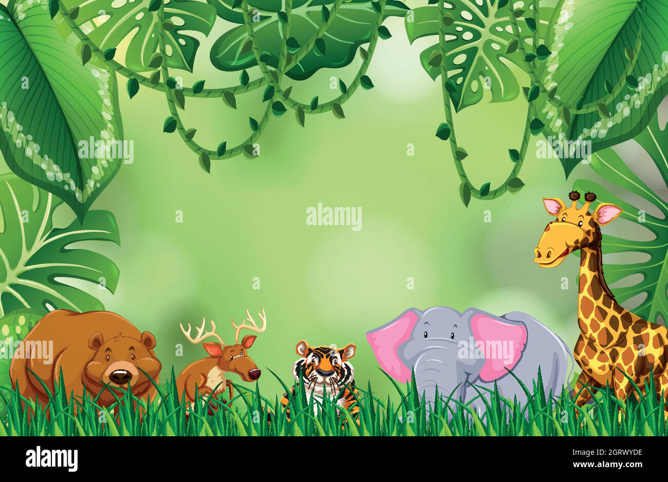 Jungle animal illustration Stock Vector Images - Alamy