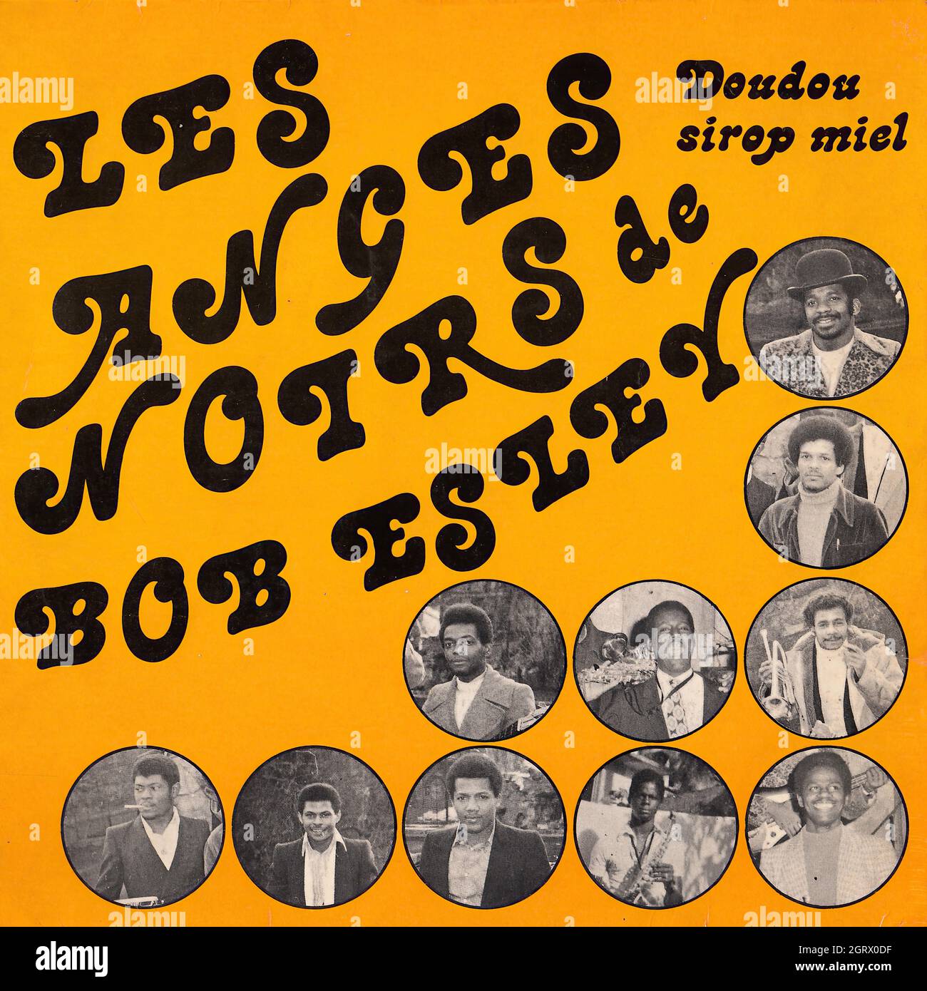 Les Anges Noirs de Bob Esley - Doudou sirop miel 45rpm - Vintage Vinyl Record Cover Stock Photo ...