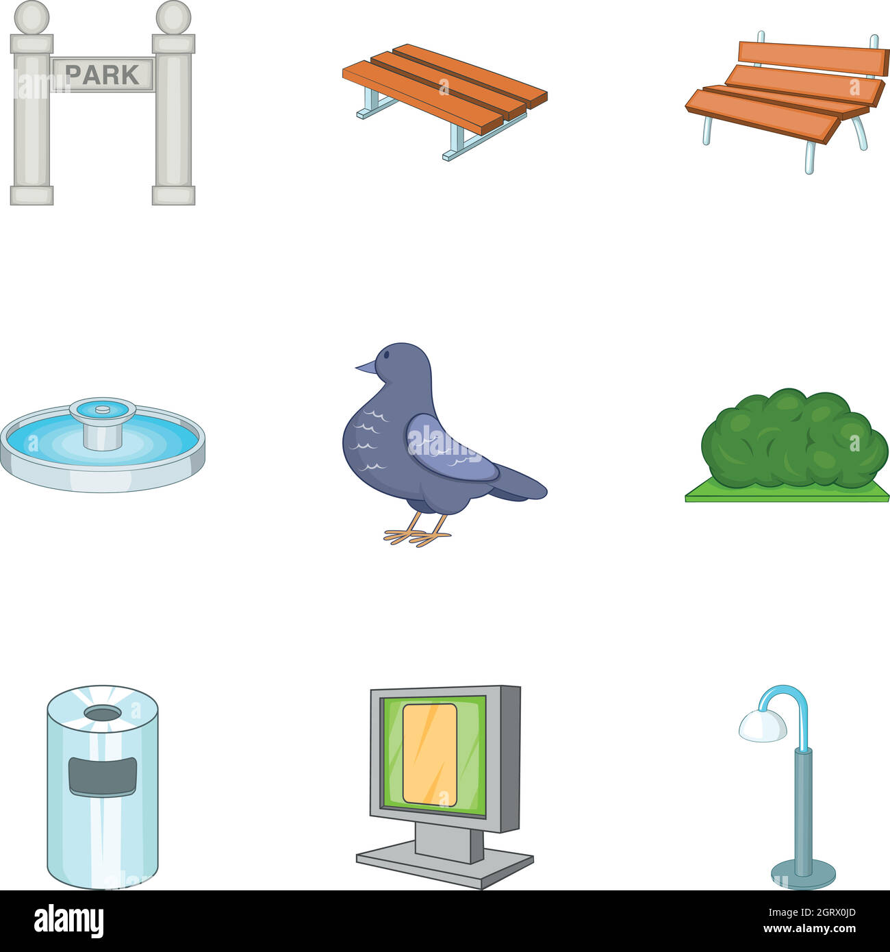 Set icons spring garden Stock Vector Images - Alamy