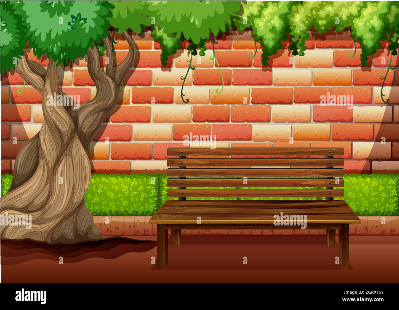 Outdoor sitting area on the walkway Stock Vector Image & Art - Alamy