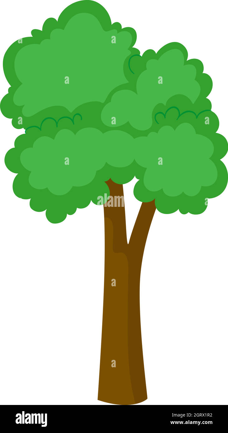 Tall tree on white background Stock Vector Image & Art - Alamy