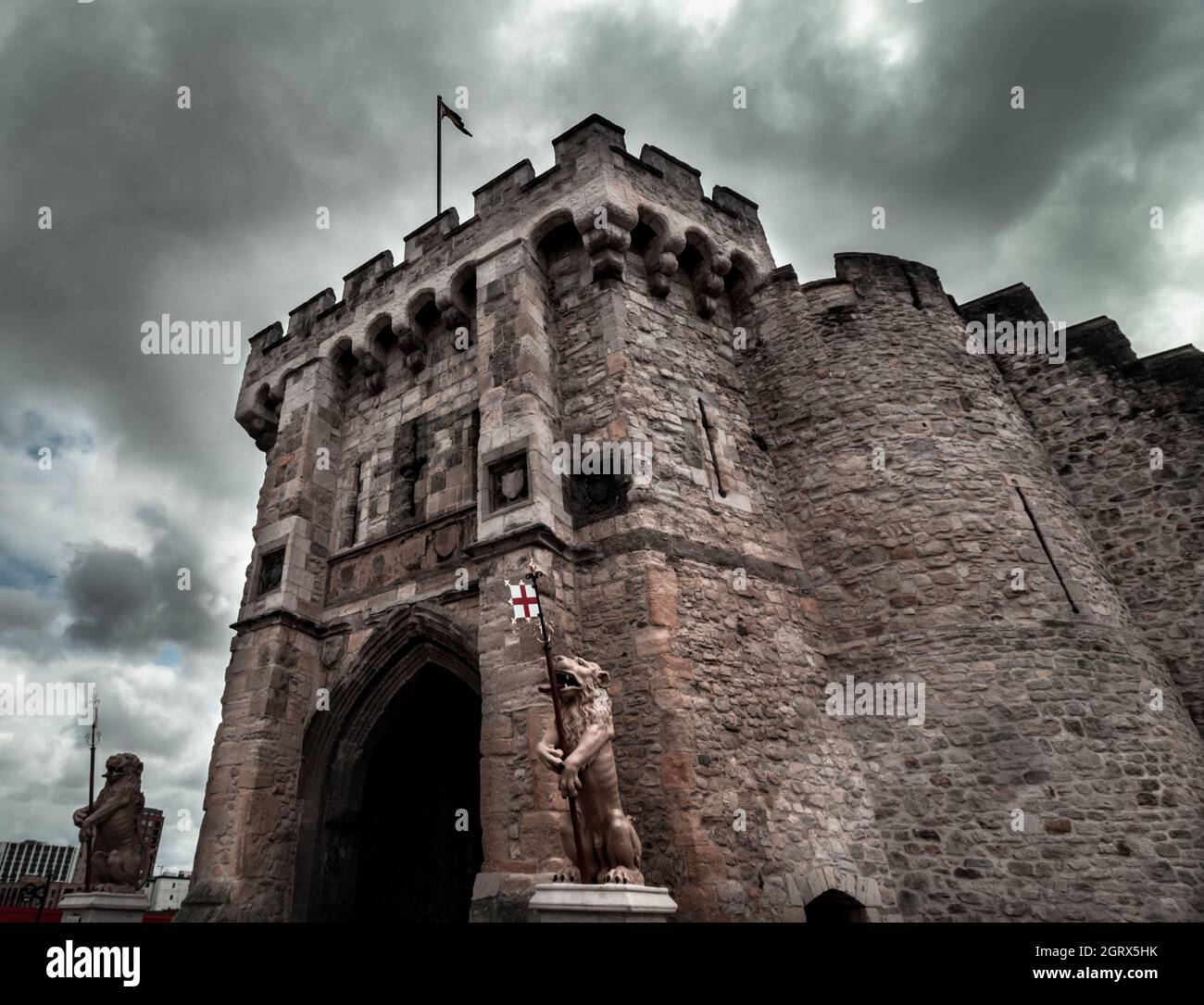 medieval gate in Southampton, Bargate and Guildhall, United Kingdon ...