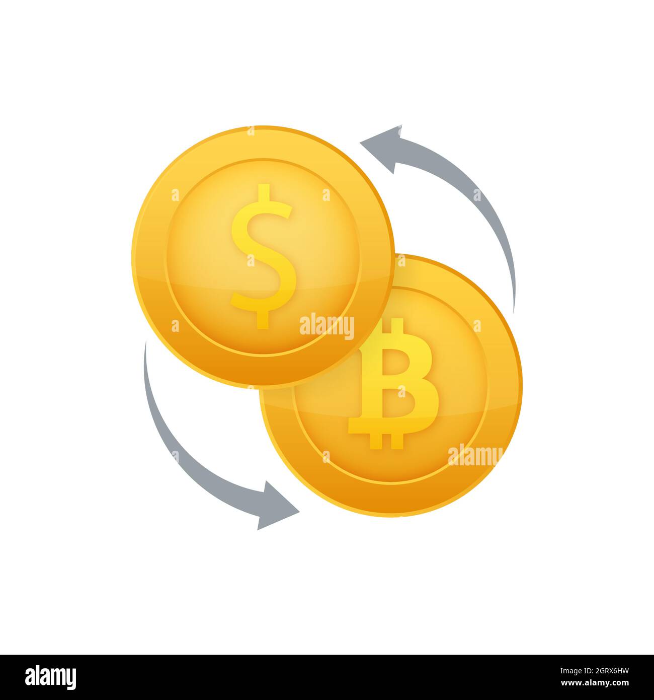 Money exchange icon. Banking and crypto currency sign. Bitcoin and ...