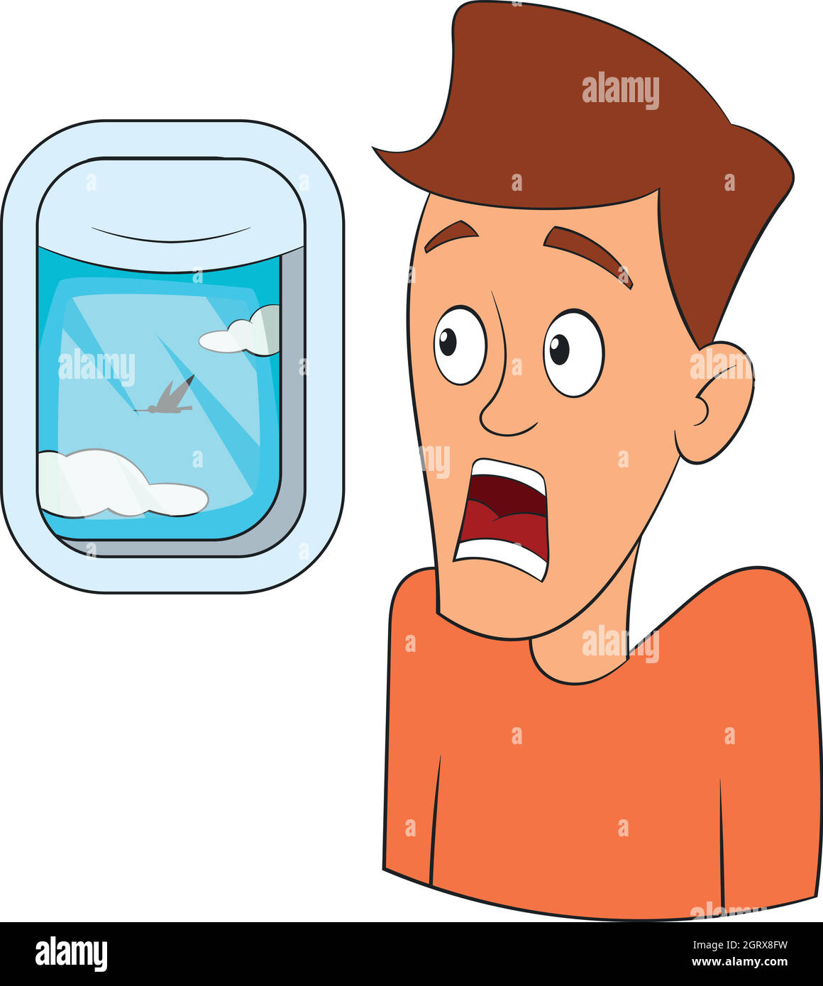 Fear of flying icon, cartoon style Stock Vector Image & Art - Alamy