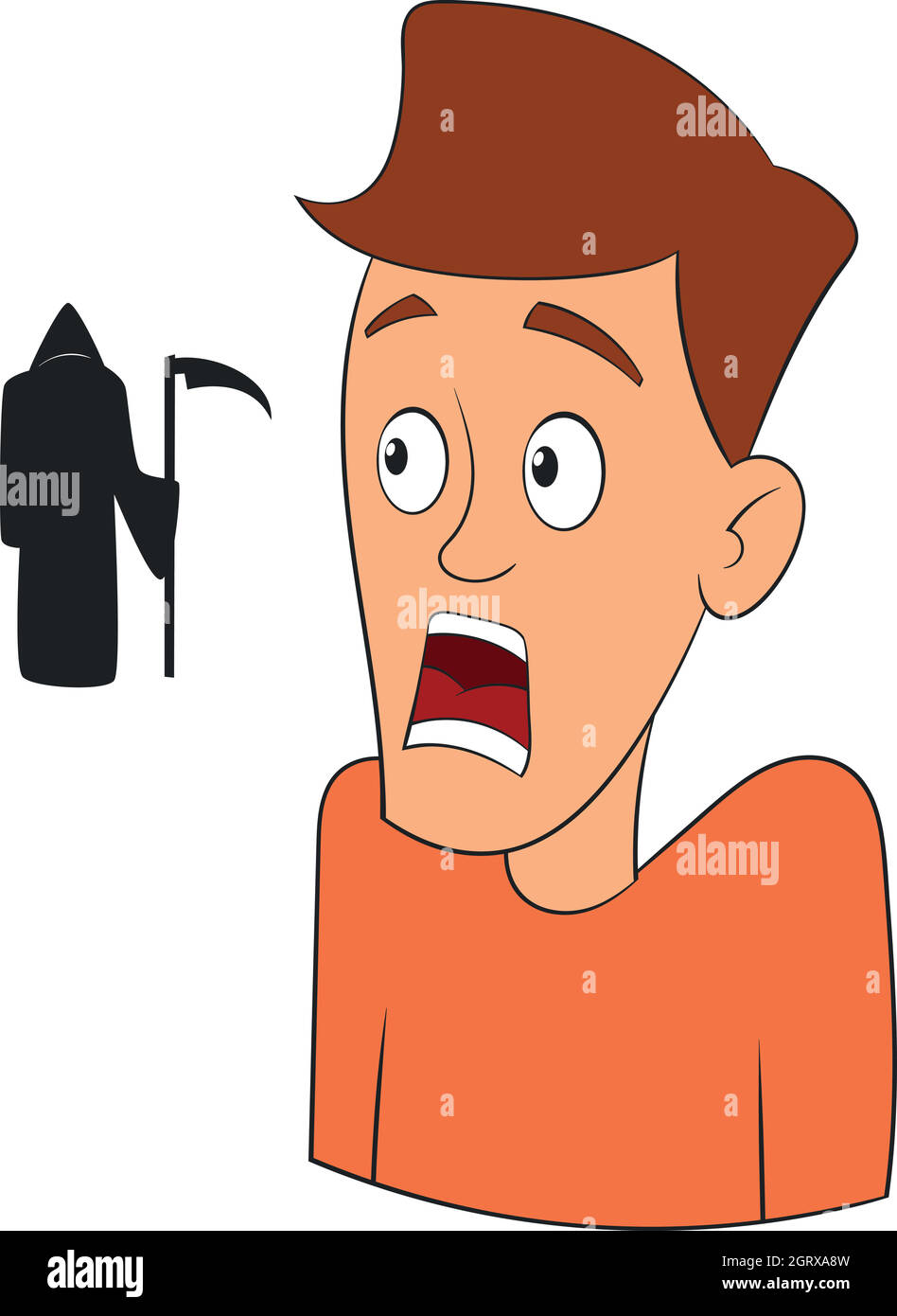 Fear of death icon, cartoon style Stock Vector Image & Art - Alamy
