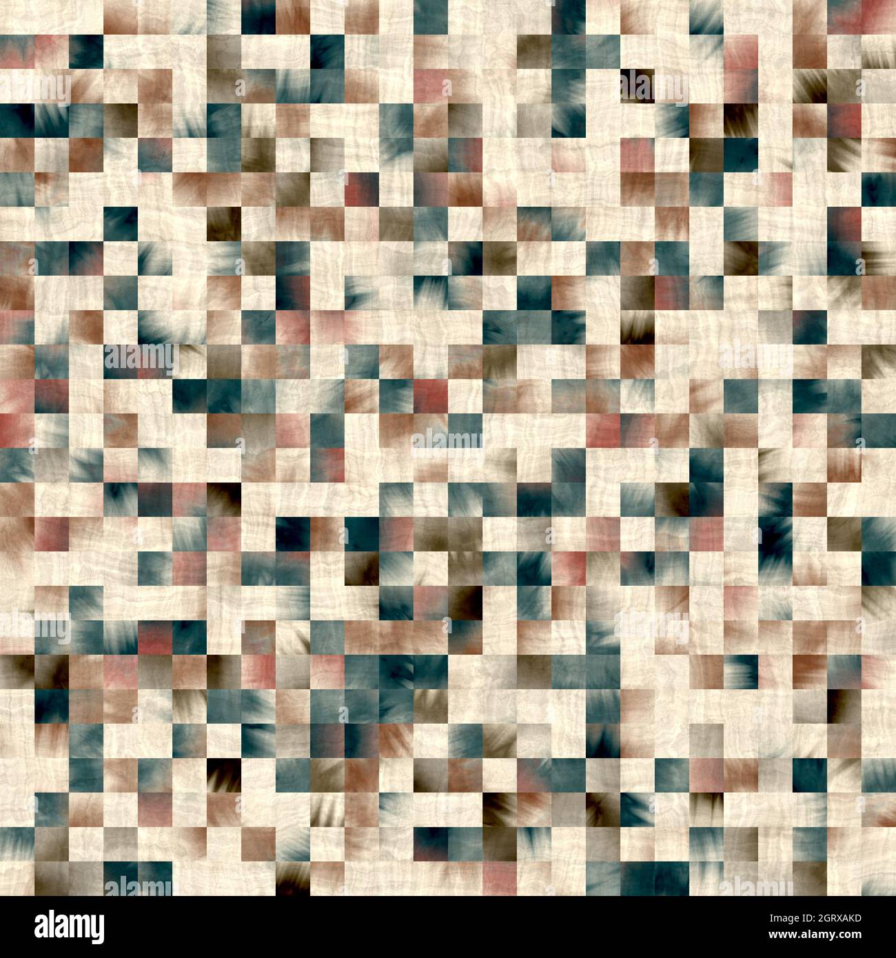 Seamless square tile faux wall mosaic pattern for surface design and ...