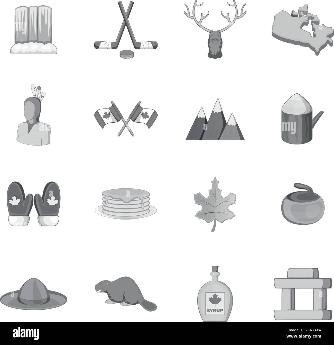 Canada icons set, monochrome style Stock Vector Image & Art - Alamy