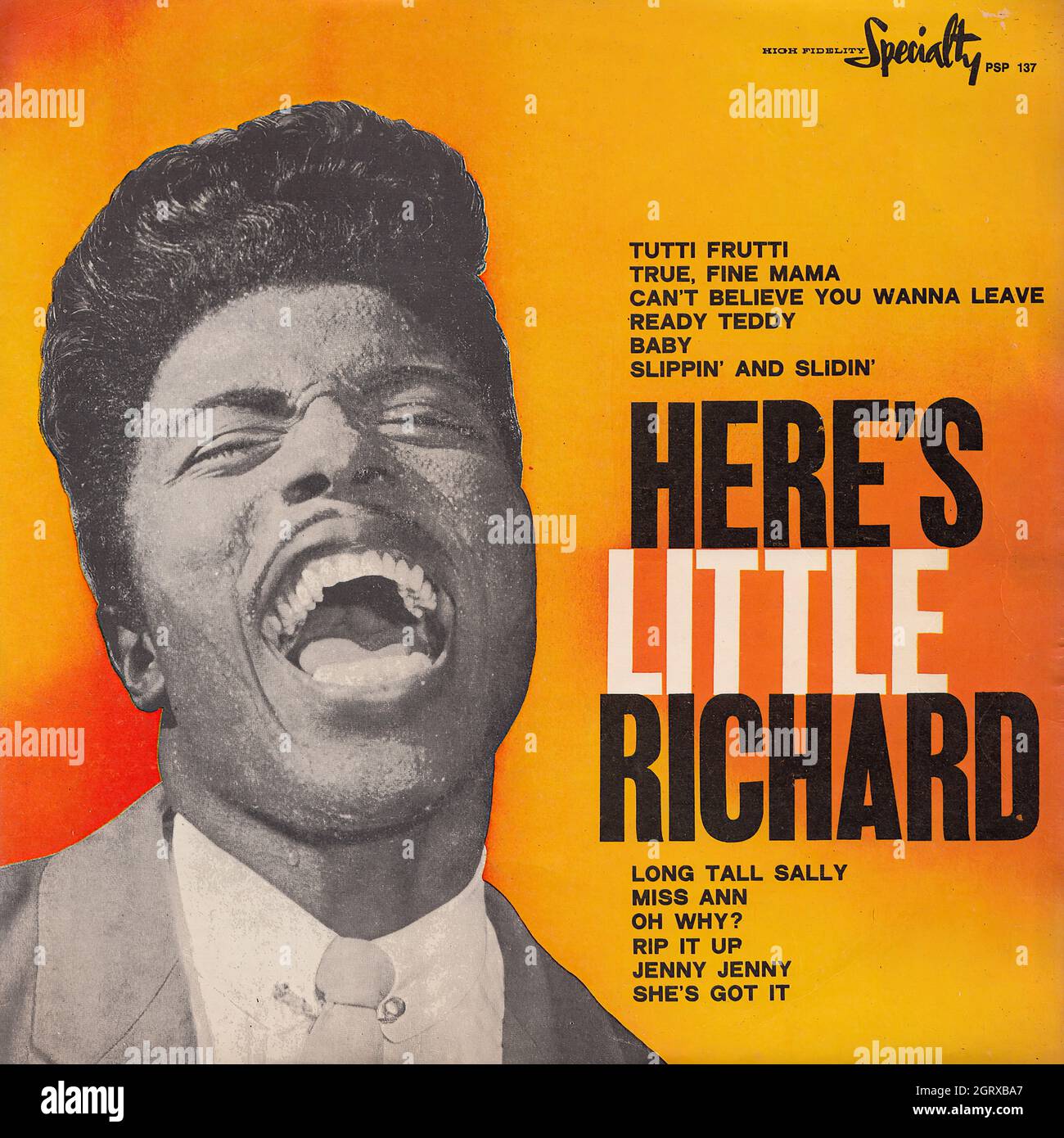 Little Richard - Here's Little Richard - Vintage Vinyl Record Cover Stock Photo - Alamy