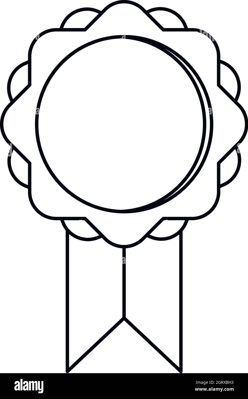 Round banner icon, outline style Stock Vector Image & Art - Alamy