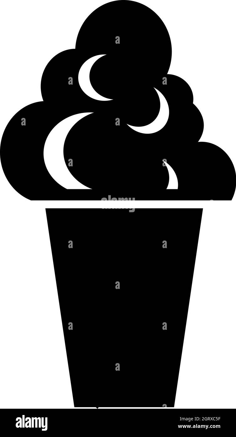 Ice cream icon, simple style Stock Vector Image & Art - Alamy