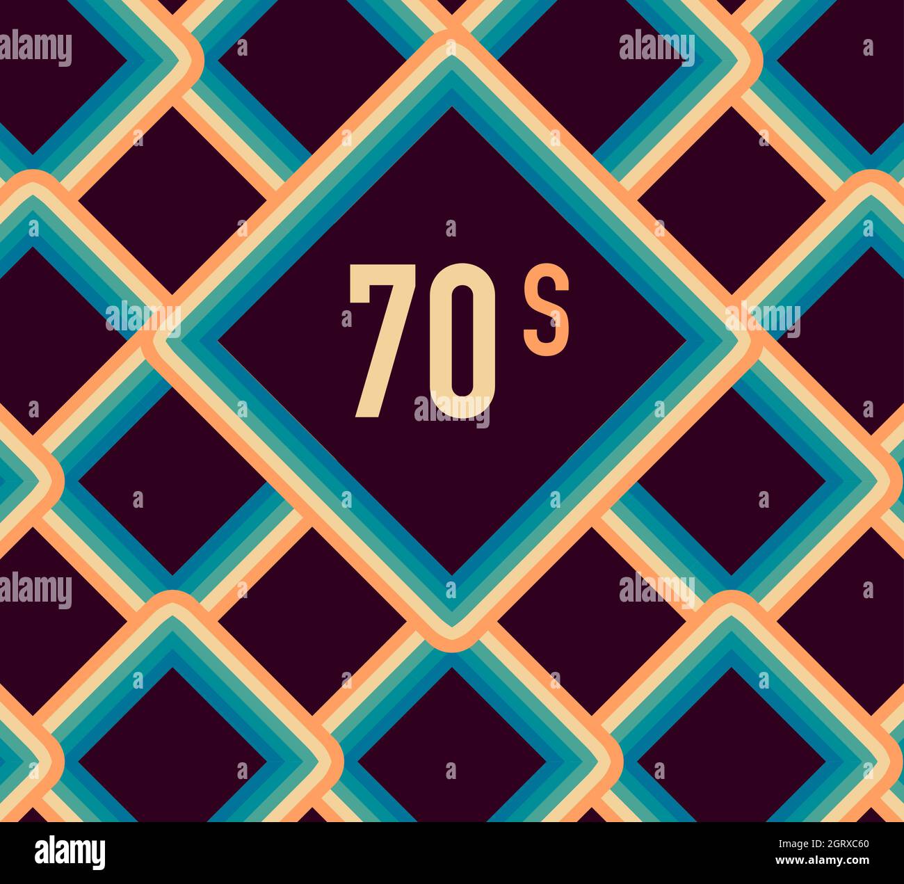 70s, 1970 abstract vector stock retro lines background. Vector ...