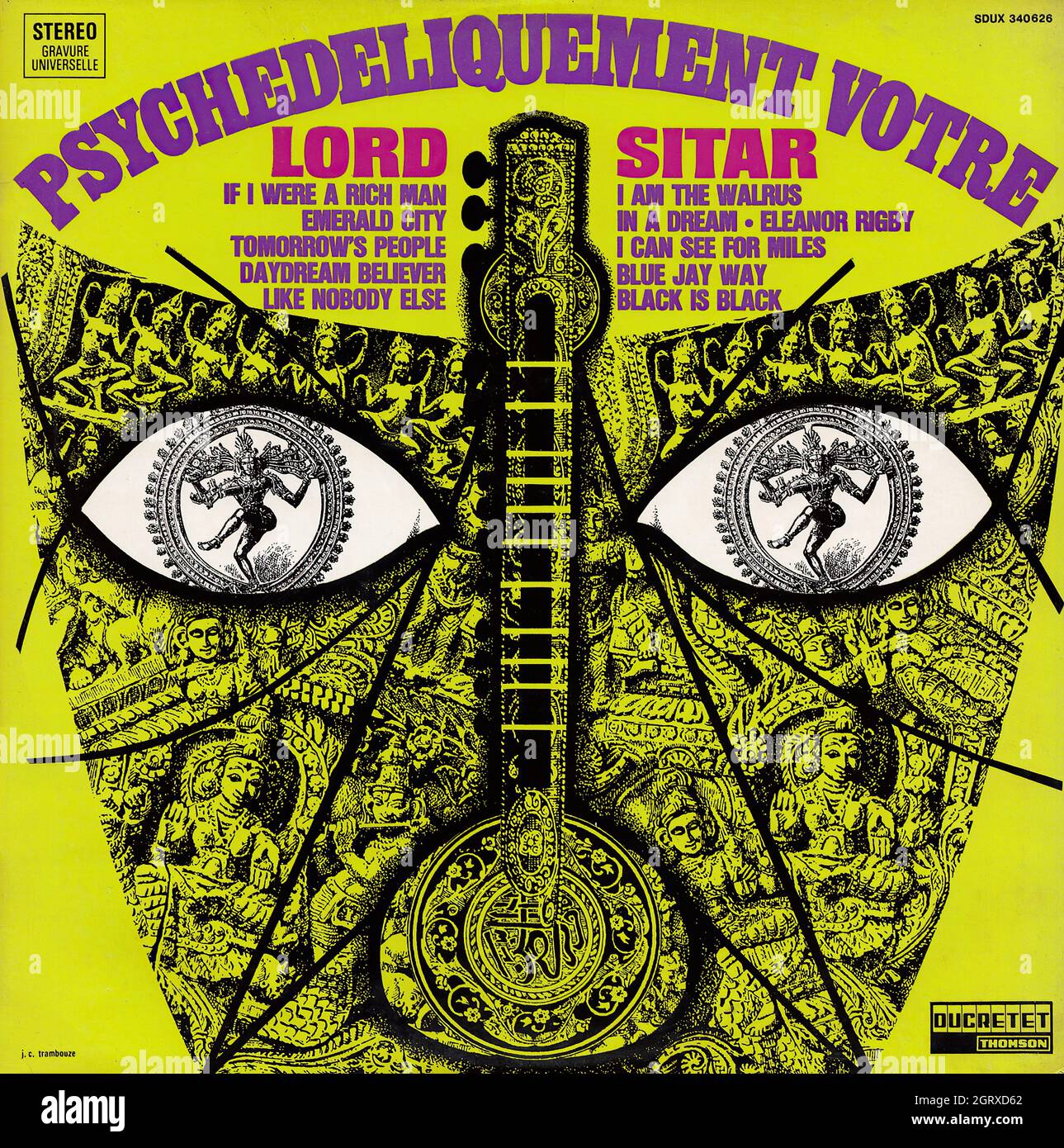 Lord Sitar - Psychedeliquement votre - Vintage Vinyl Record Cover Stock ...