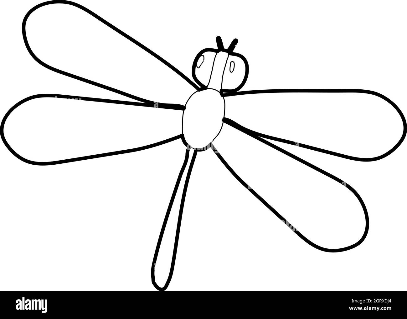 Dragonfly Black And White Stock Vector Images Alamy