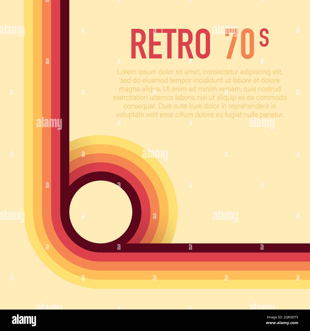 70s, 1970 abstract vector stock retro lines background. Vector ...