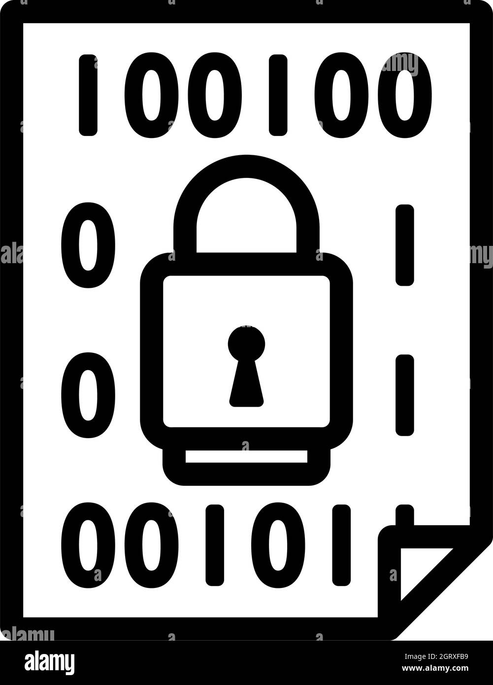 Cyber security lock binary Stock Vector Images - Alamy