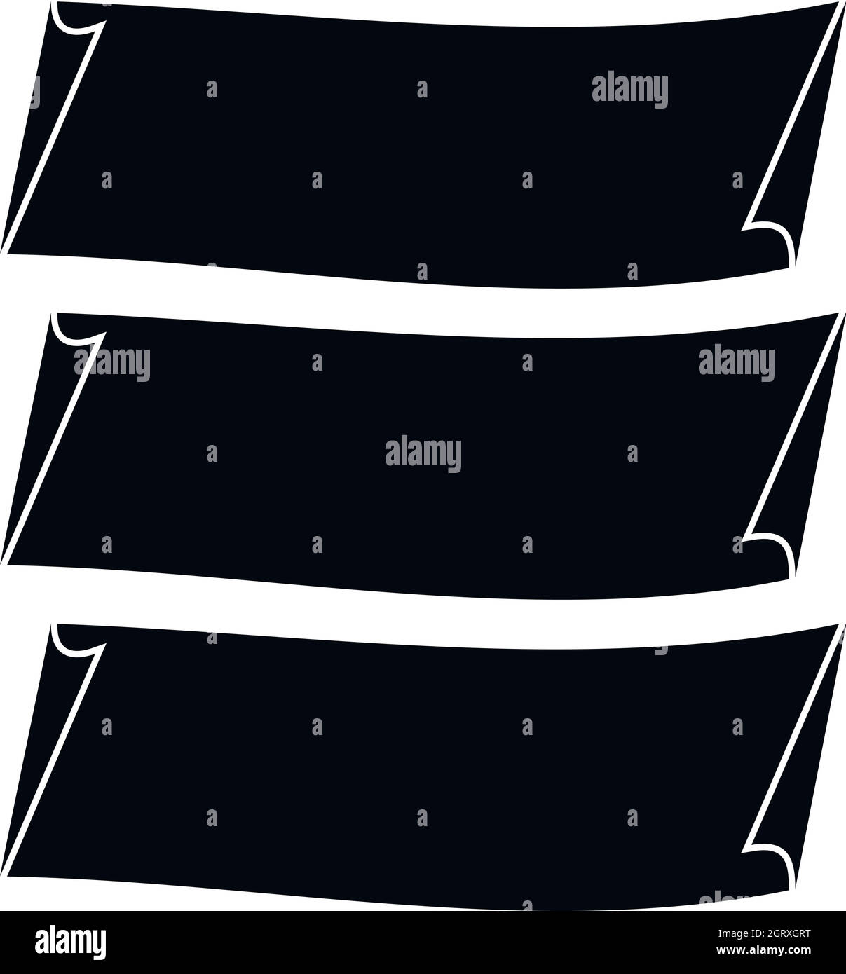 Three banners icon, simple style Stock Vector Image & Art - Alamy