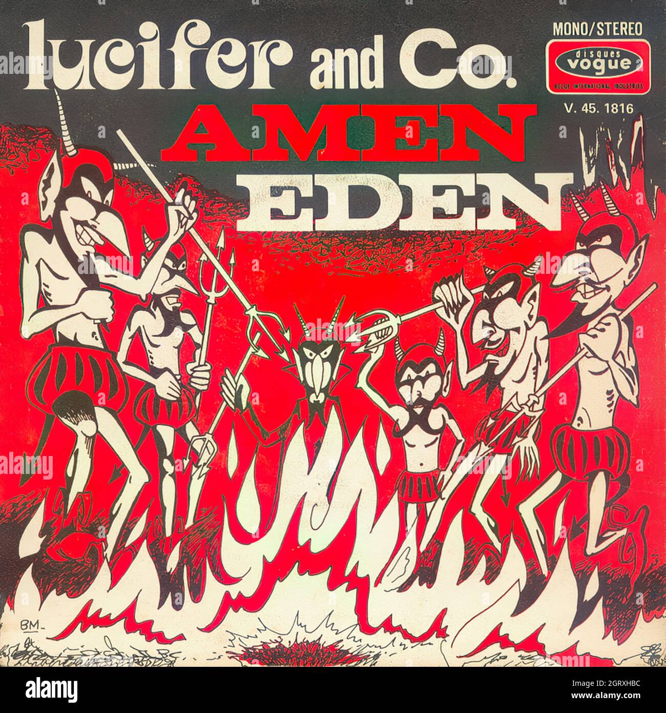 Lucifer and co. - Amen - Eden - Vintage Vinyl Record Cover Stock Photo ...