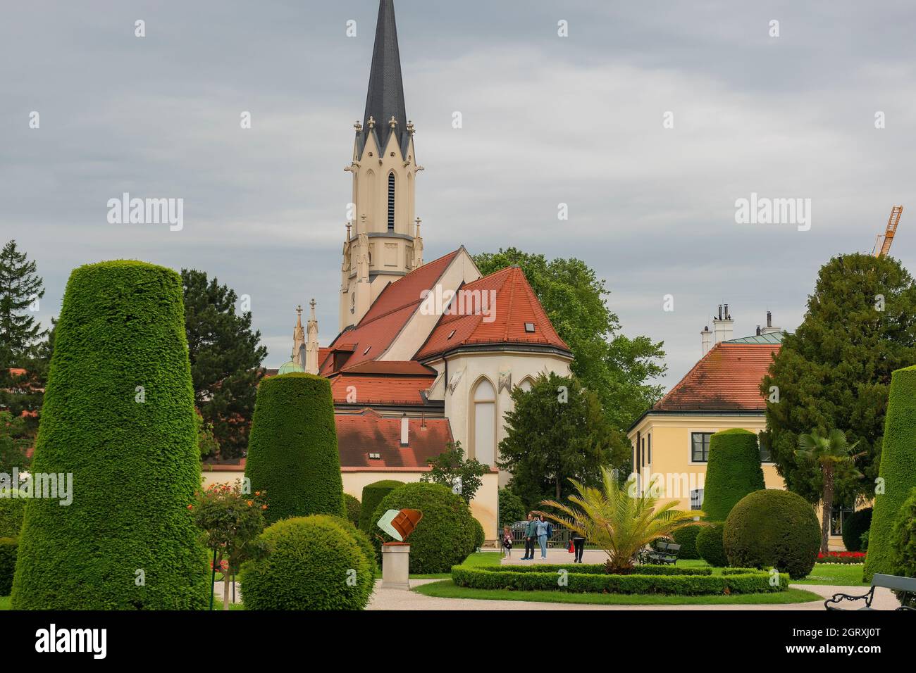 31 May 2019 Vienna, Austria - Pfarre Maria Hietzing, a church parish ...