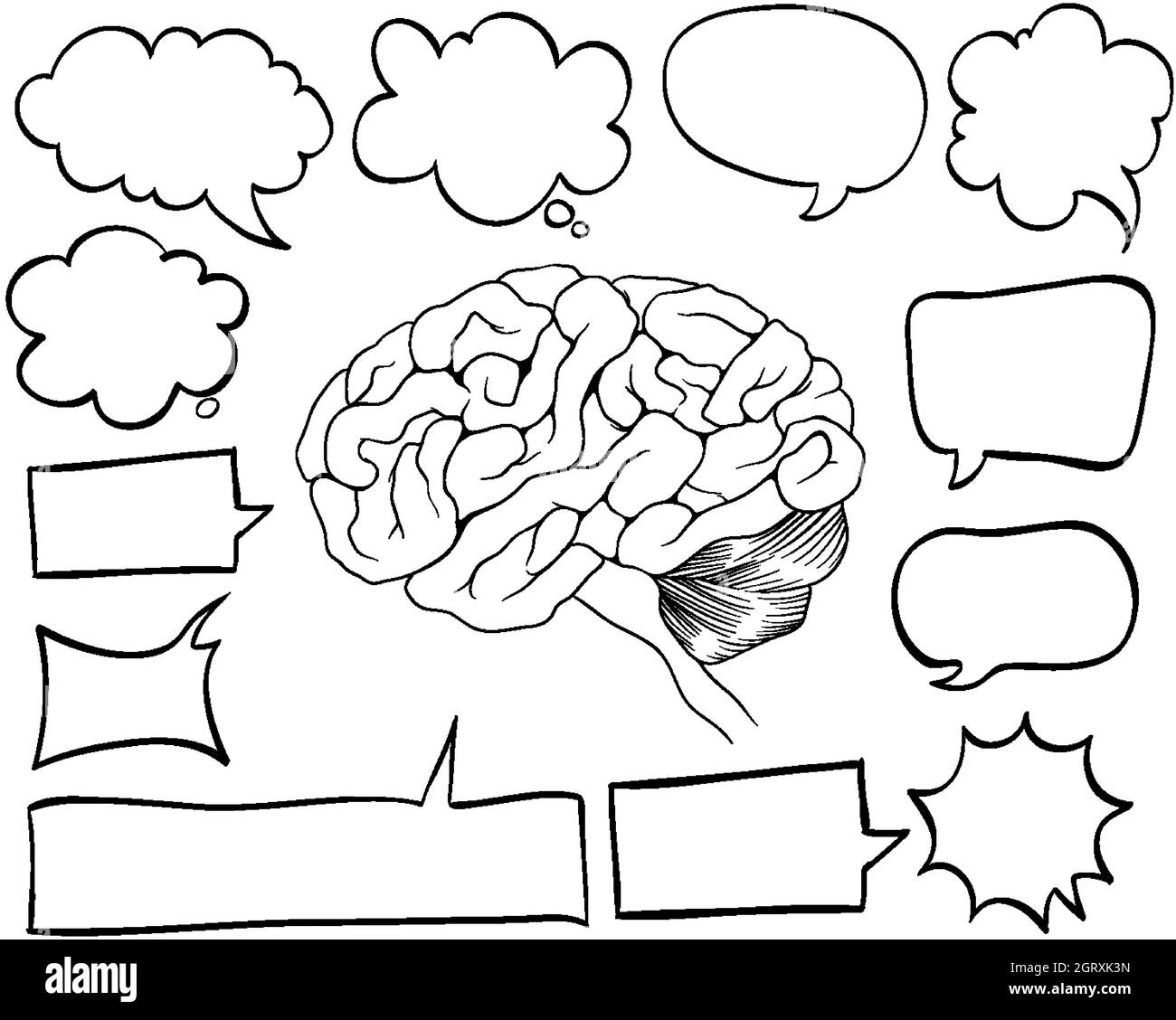 White bubbles frame on Stock Vector Images - Alamy