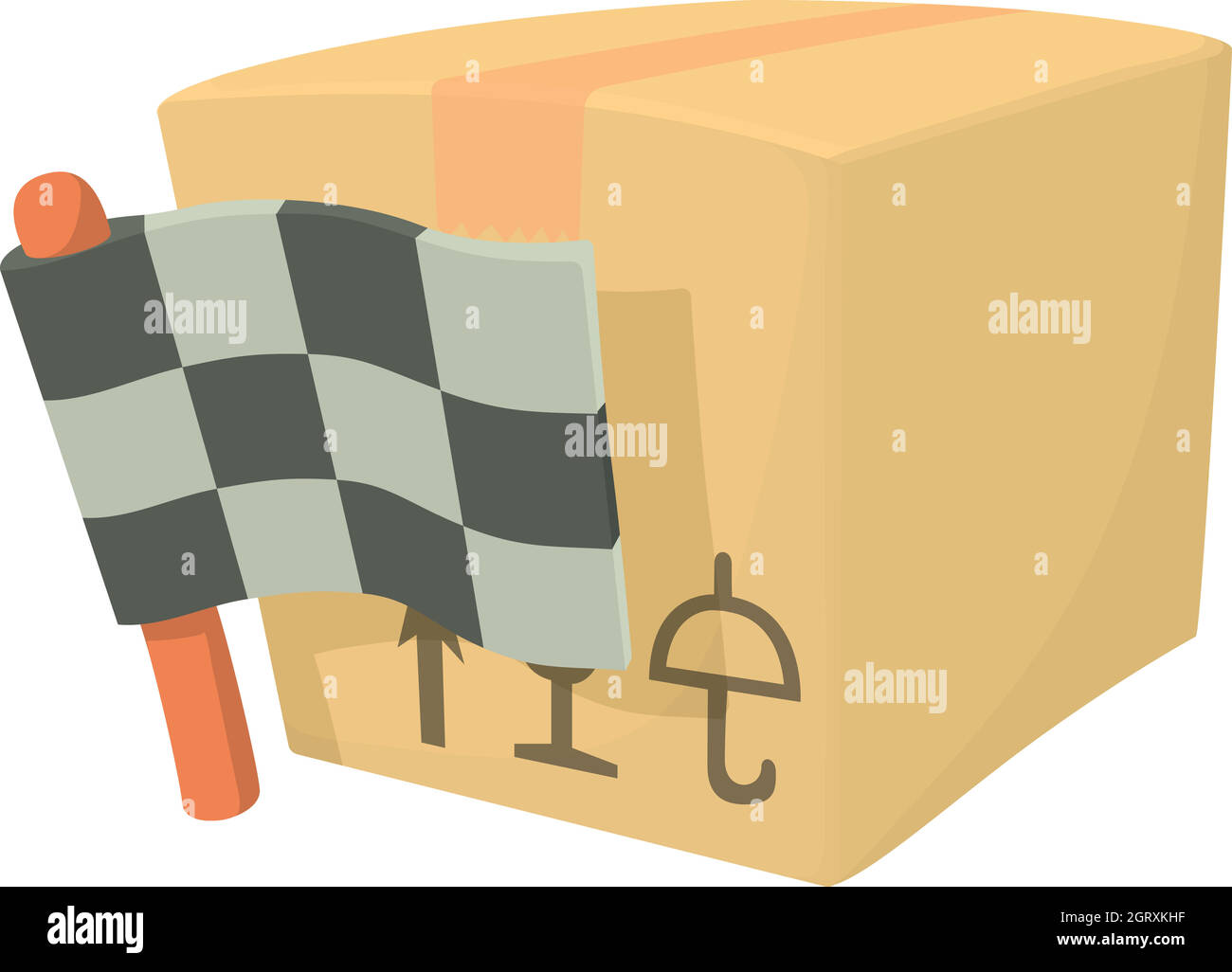 Start delivery box icon, cartoon style Stock Vector Image & Art - Alamy