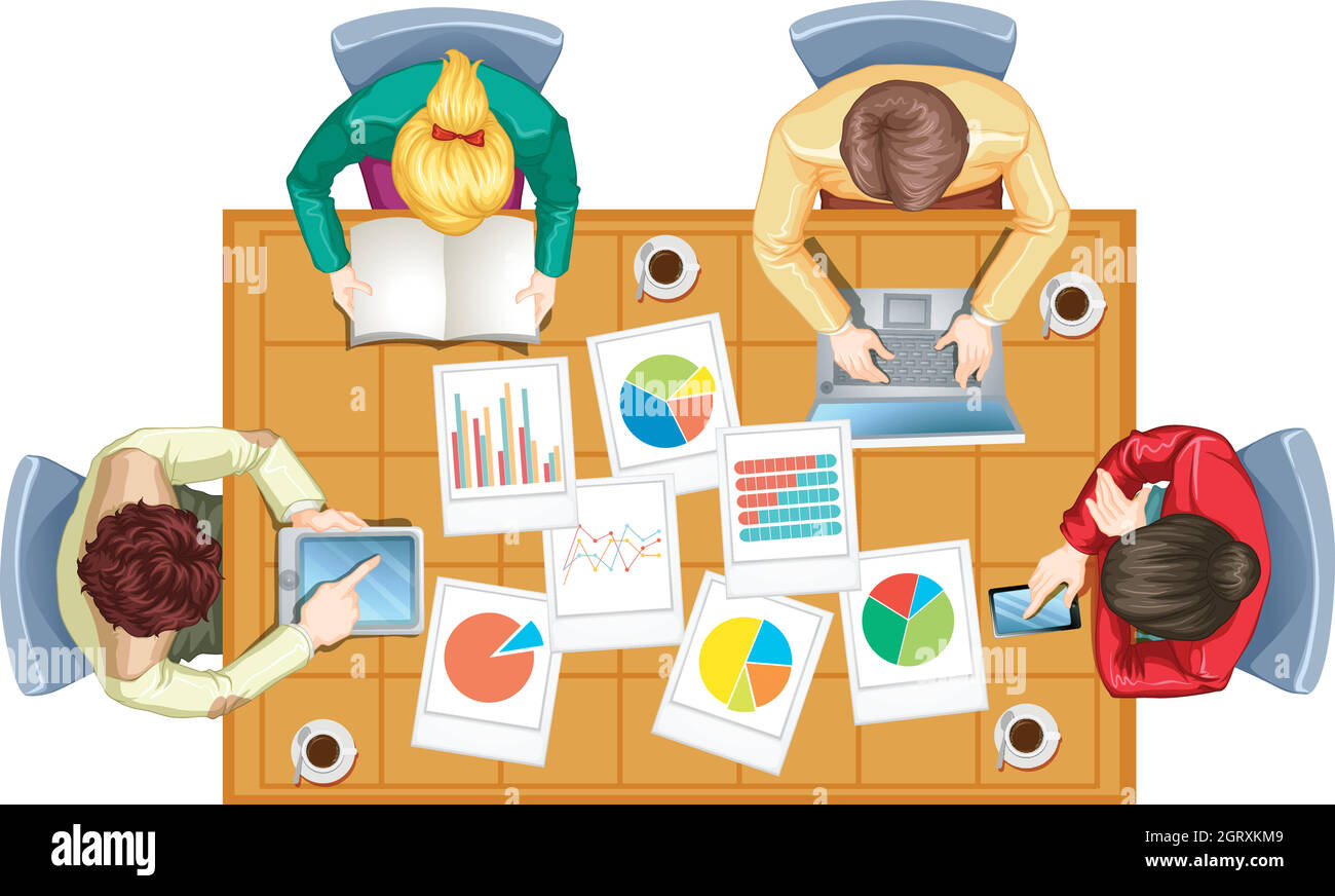 Woman man working team Stock Vector Images - Alamy