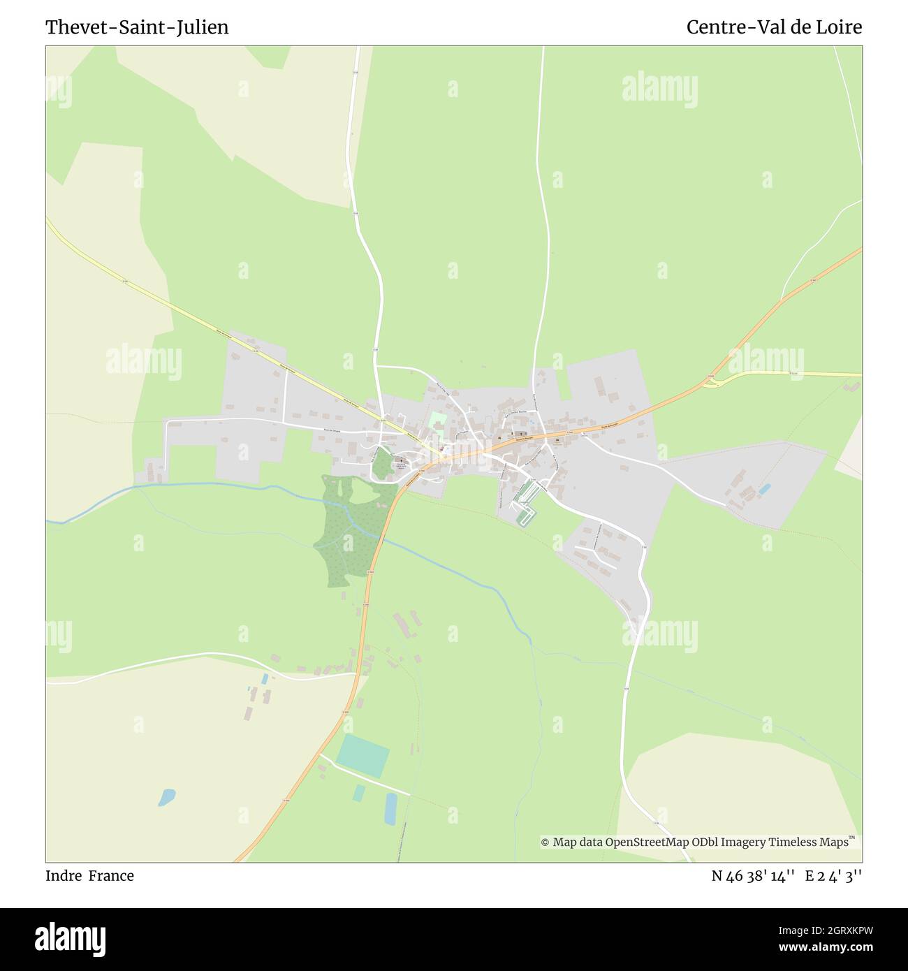 Thevet-Saint-Julien, Indre, France, Centre-Val de Loire, N 46 38' 14 ...