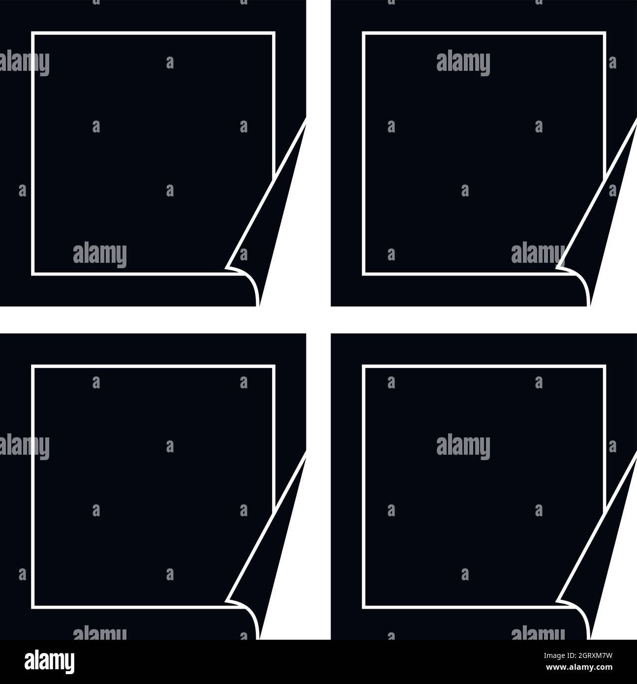 Black stickers Stock Vector Images - Alamy