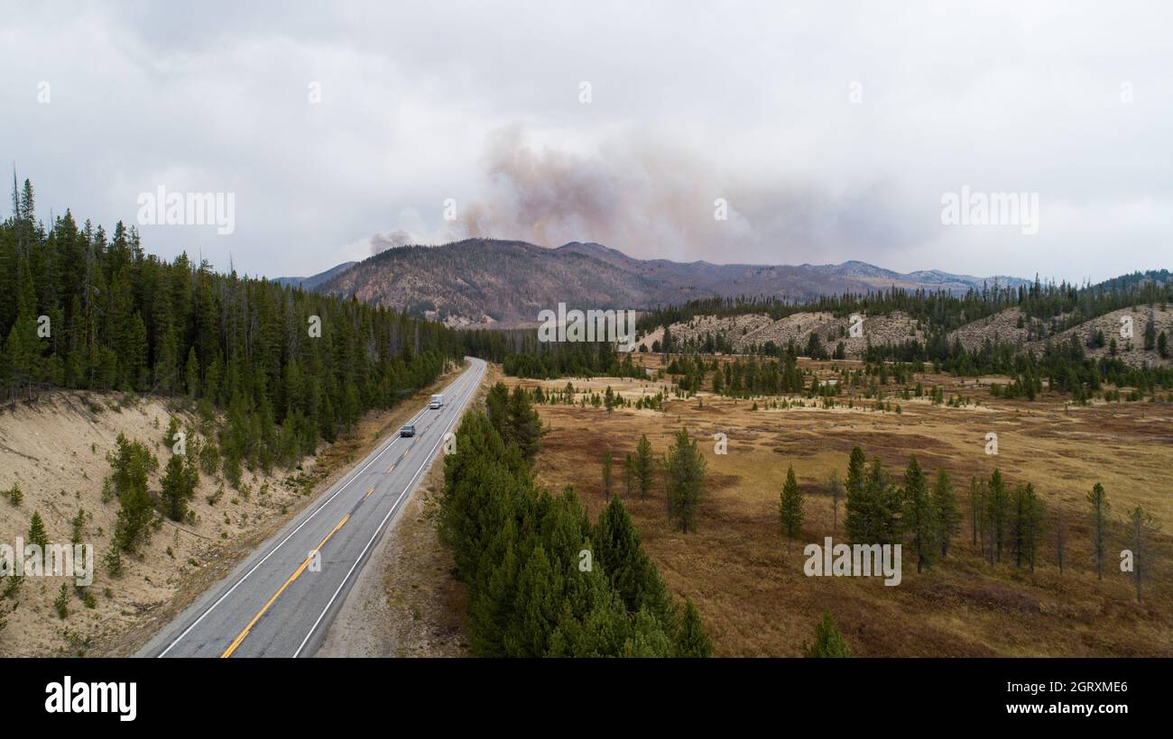 large forest fire in idaho Stock Photo - Alamy