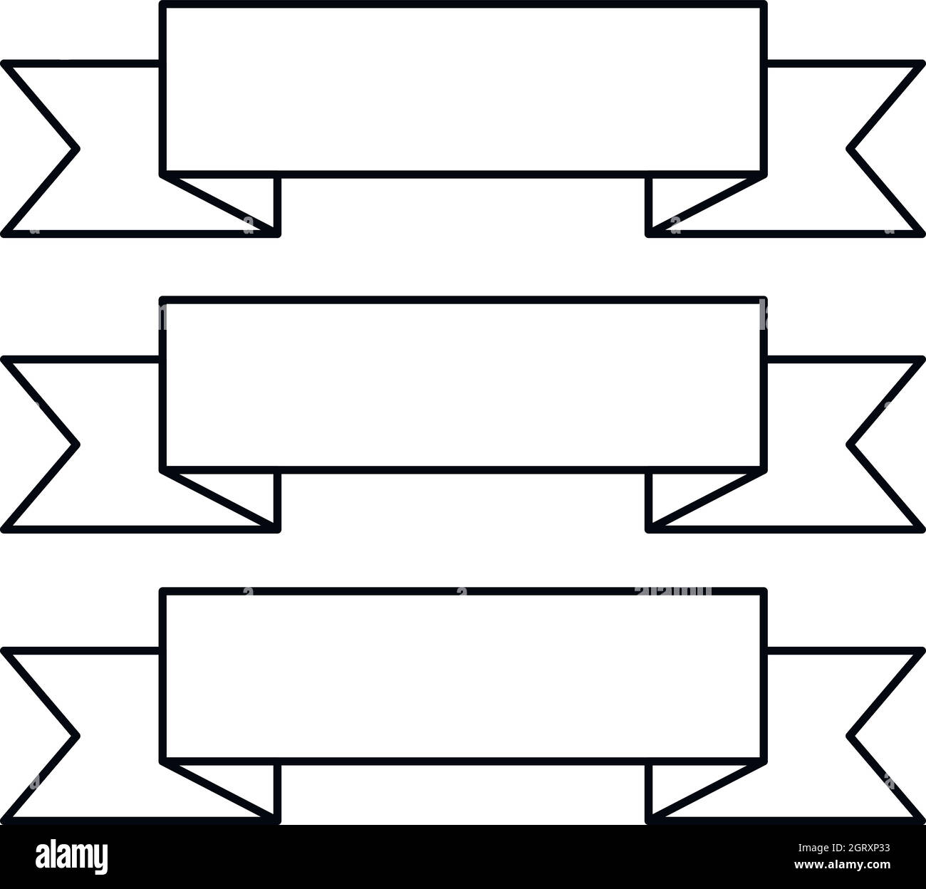 Plain ribbons icon, outline style Stock Vector Image & Art - Alamy